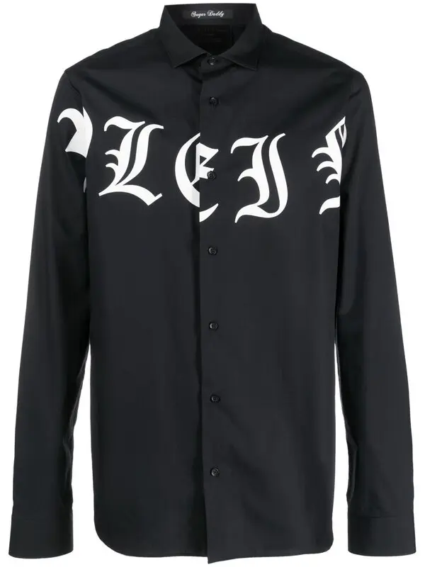 Philipp Plein Sugar Daddy Logo-print Shirt - Black