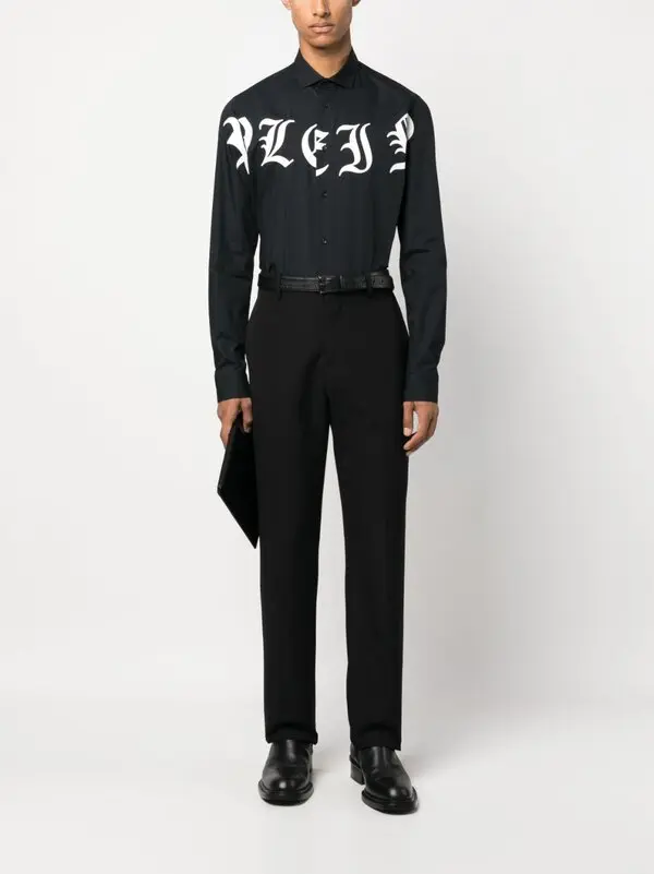 Philipp Plein Sugar Daddy Logo-print Shirt - Black