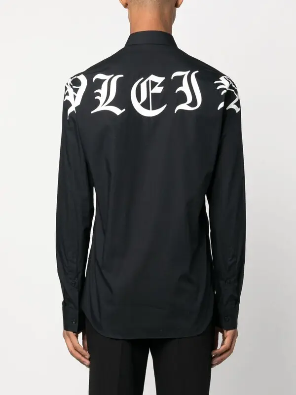Philipp Plein Sugar Daddy Logo-print Shirt - Black