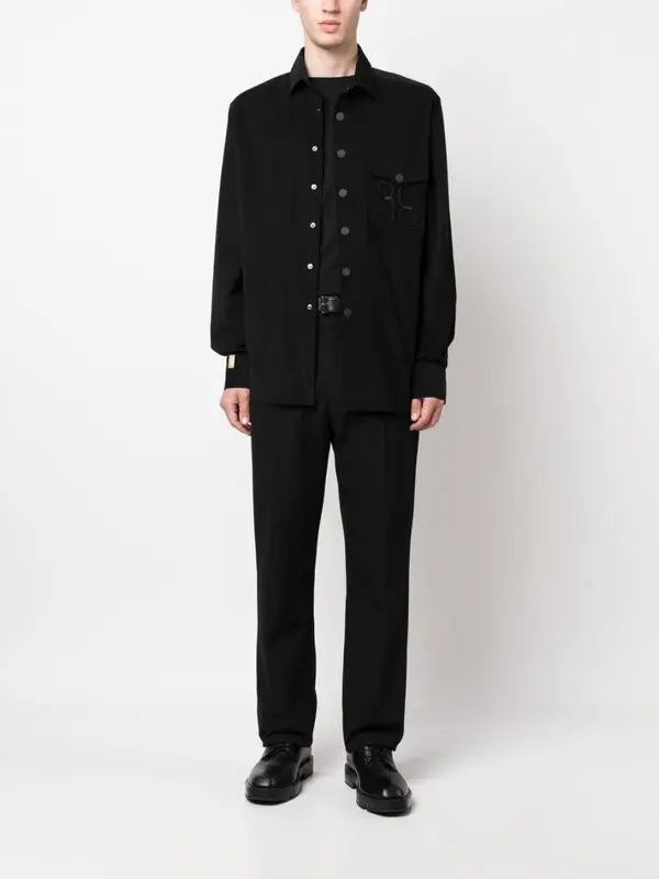 BILLIONAIRE Monogram-embroidered Cotton-corduroy Shirt