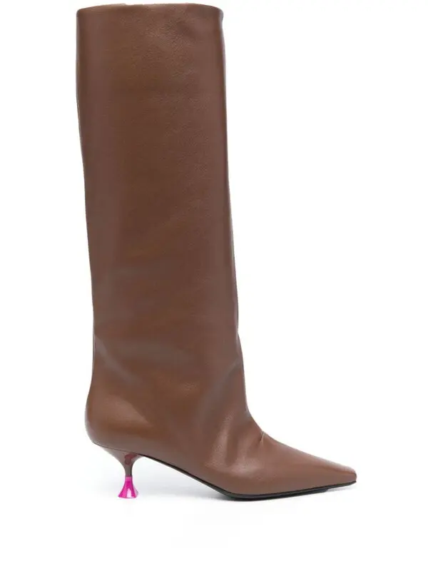 3JUIN 55mm Knee-length Leather Boots - Brown