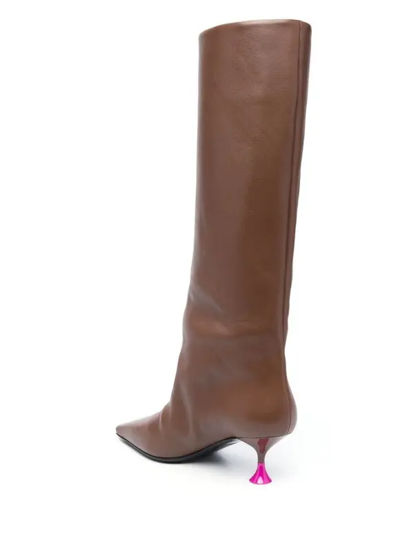 3JUIN 55mm Knee-length Leather Boots - Brown