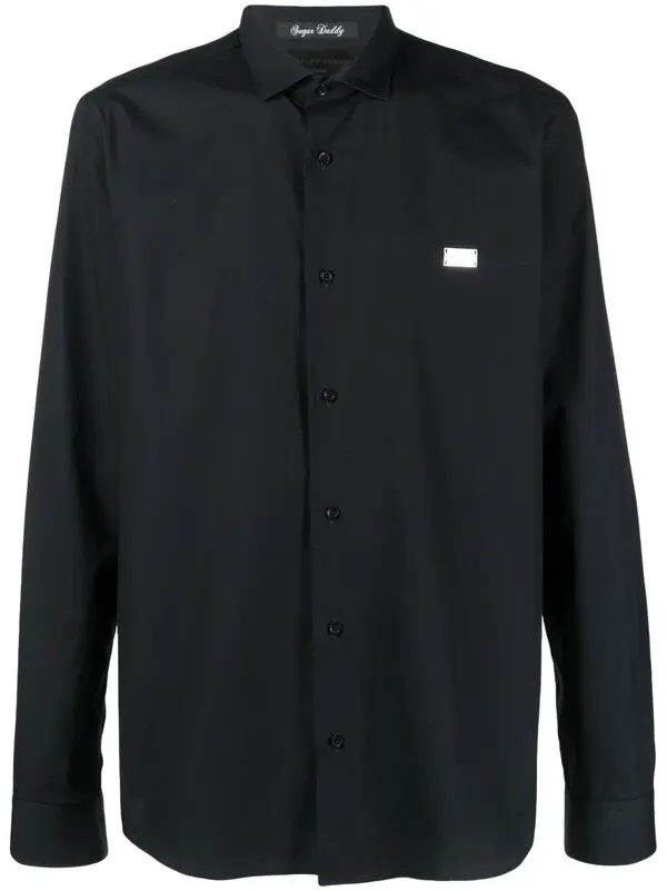 Philipp Plein Sugar Daddy Cut Ls Shirt - Black