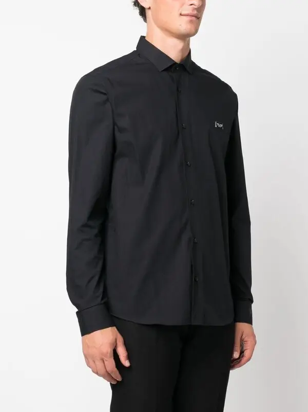 Philipp Plein Sugar Daddy Cut Ls Shirt - Black