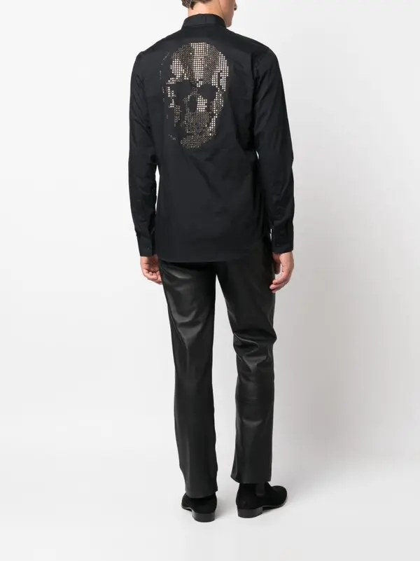 Philipp Plein Sugar Daddy Skull-appliqué Shirt