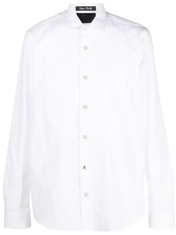 Philipp Plein Black Tie Cotton Shirt