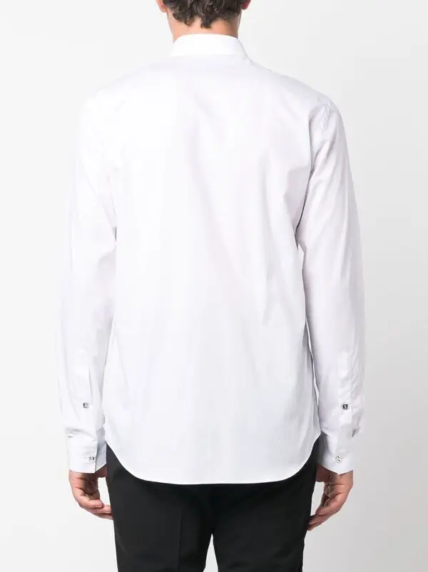 Philipp Plein Black Tie Cotton Shirt