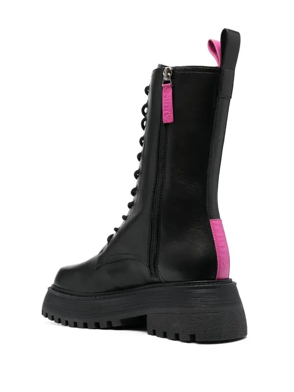 3JUIN Lace-up Leather Boots