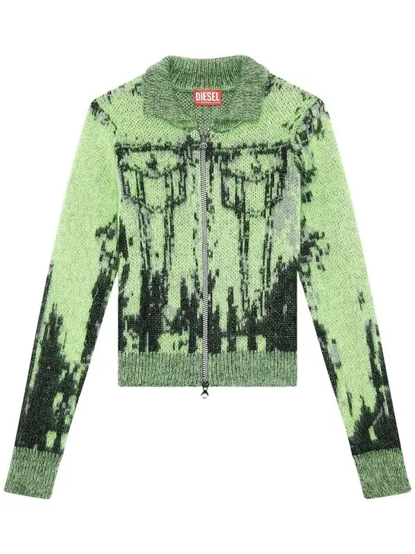 DIESEL® M-taphos Patterned Intarsia-knit Jumper