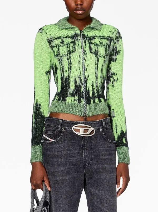 DIESEL® M-taphos Patterned Intarsia-knit Jumper