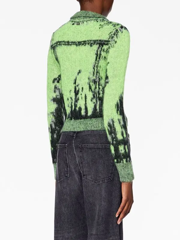DIESEL® M-taphos Patterned Intarsia-knit Jumper