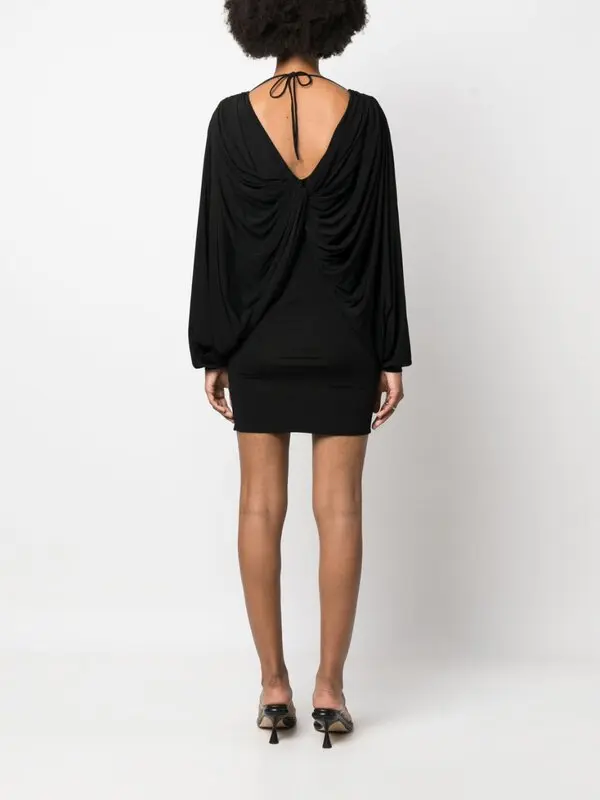 Giuseppe Di Morabito Flower-detail Ruched Minidress - Black