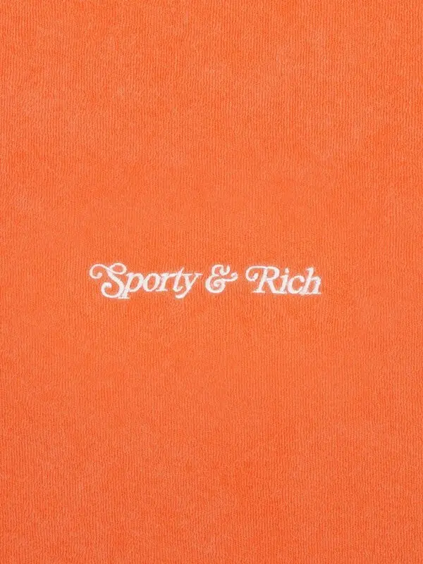 SPORTY & RICH Ny Tennis Club Straight-leg Shorts - Orange