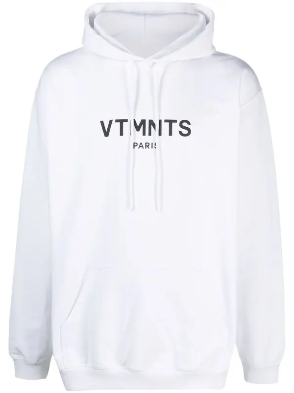 VTMNTS Logo-print Drawstring Hoodie - White