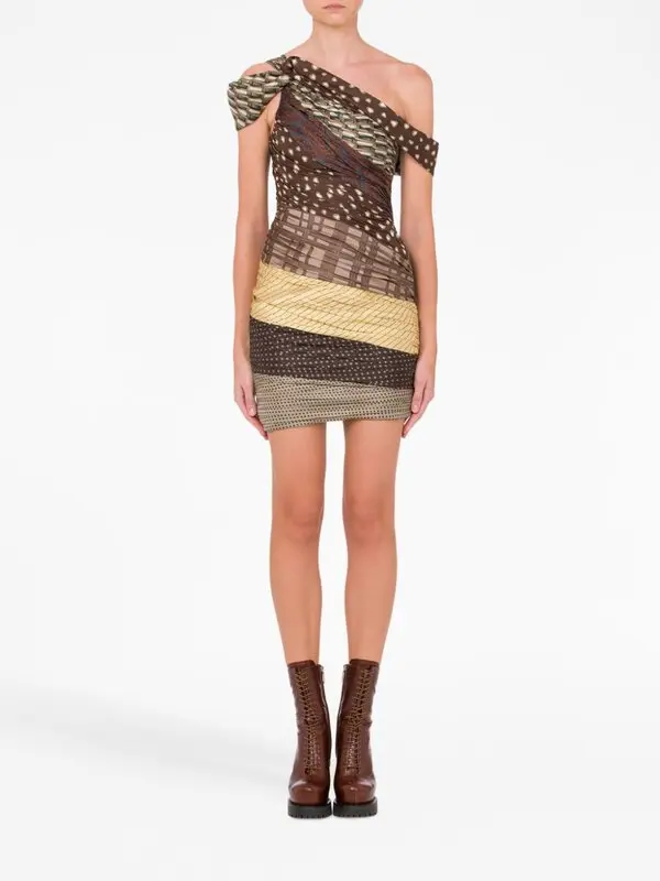 Moschino Patchwork-design Sleeveless Dress