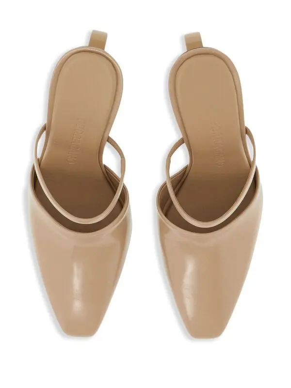 FERRAGAMO Elina 75mm Leather Mules