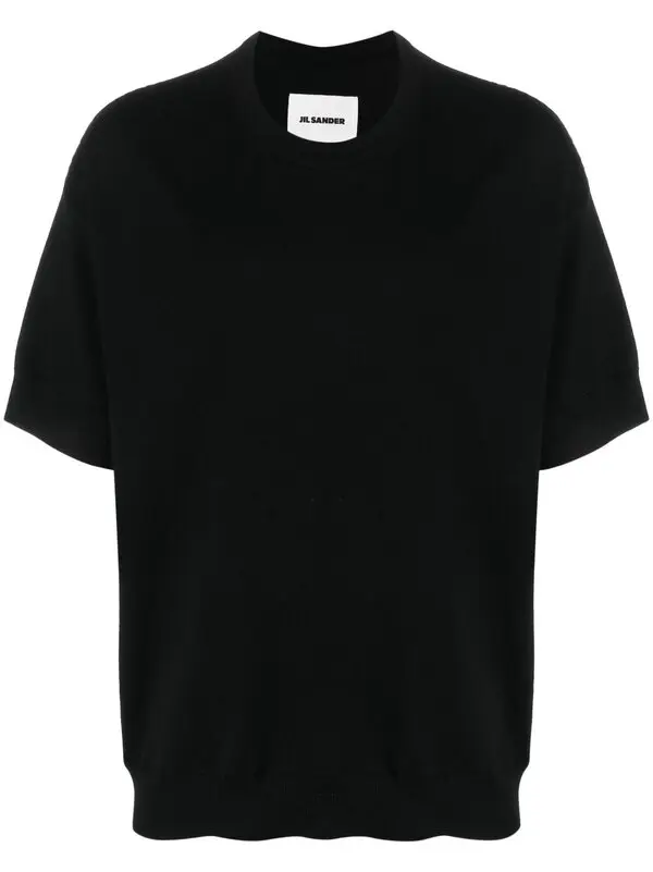 JIL SANDER Short-sleeve Wool T-shirt - Black
