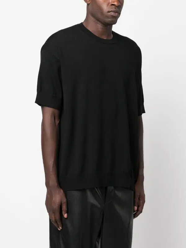 JIL SANDER Short-sleeve Wool T-shirt - Black