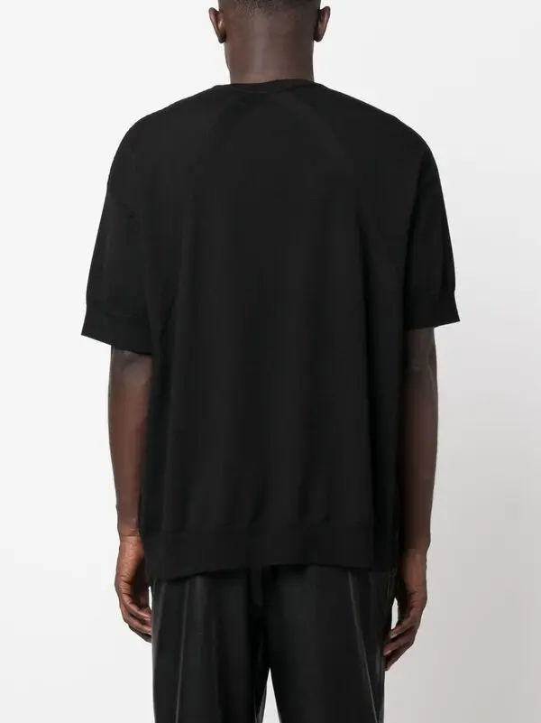JIL SANDER Short-sleeve Wool T-shirt - Black