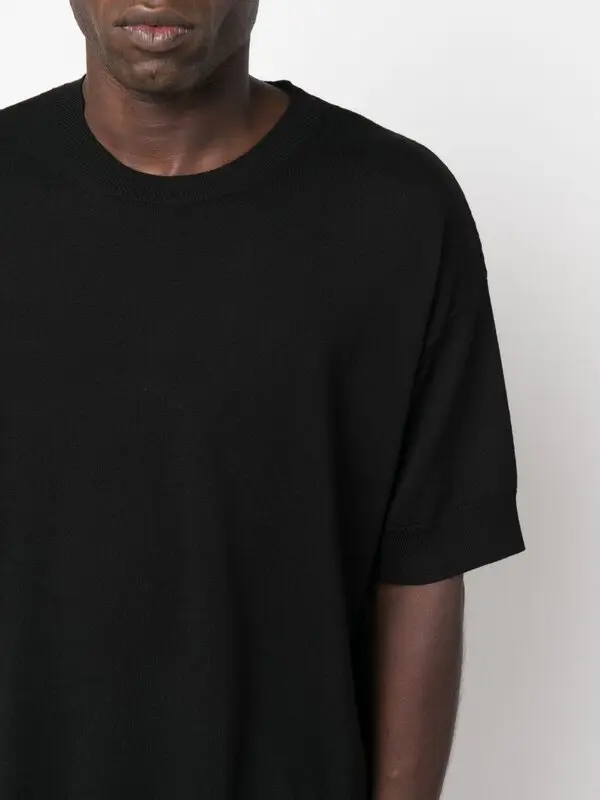 JIL SANDER Short-sleeve Wool T-shirt - Black