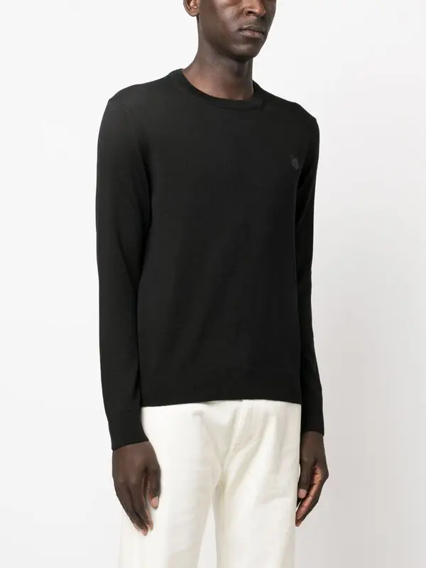 Maison Kitsuné Logo Appliqué Jumper - Black