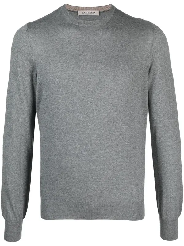 FILERIA Round-neck Virgin Wool Sweater - Grey