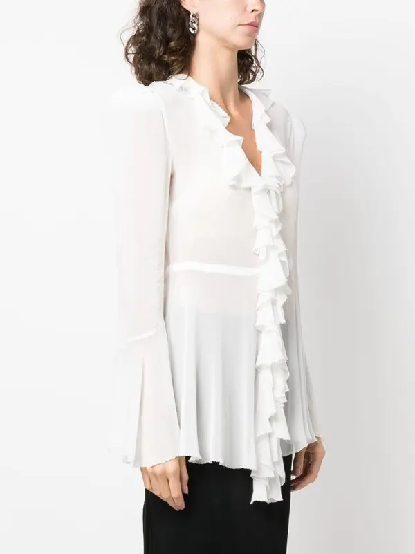 Philosophy Di Lorenzo Serafini Ruched-trim V-neck Blouse