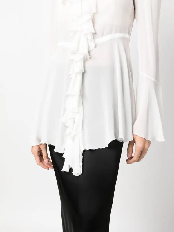Philosophy Di Lorenzo Serafini Ruched-trim V-neck Blouse