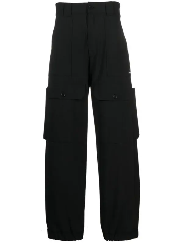 MSGM High-waisted Wide-leg Trousers