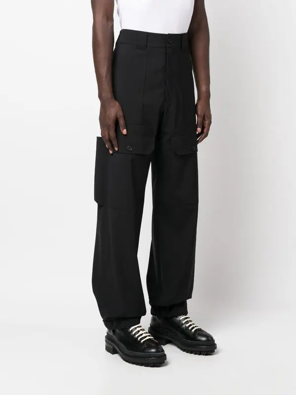 MSGM High-waisted Wide-leg Trousers