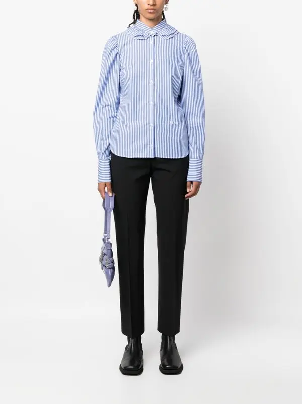 MSGM Logo-waistband Tapered Trousers