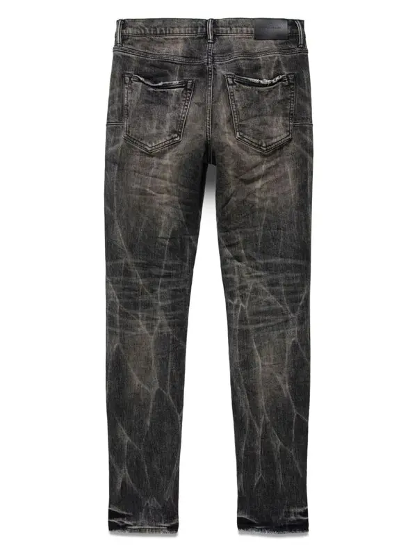PURPLE BRAND Acid-wash Low-rise Skinny Jeans
