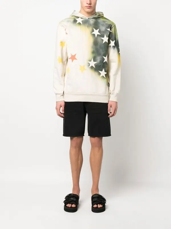 Palm Angels Star-print Hoodie - Neutrals