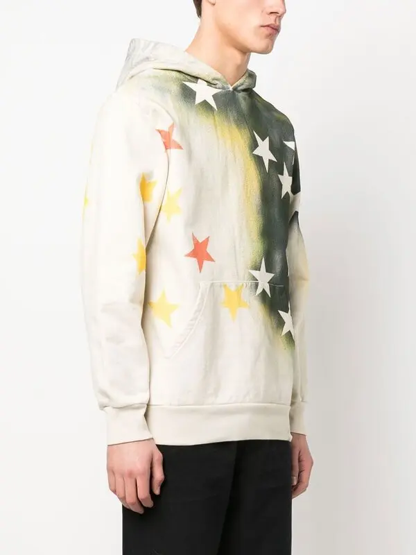 Palm Angels Star-print Hoodie - Neutrals