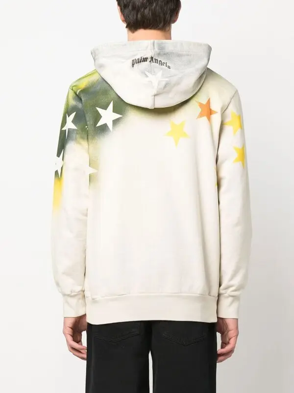 Palm Angels Star-print Hoodie - Neutrals