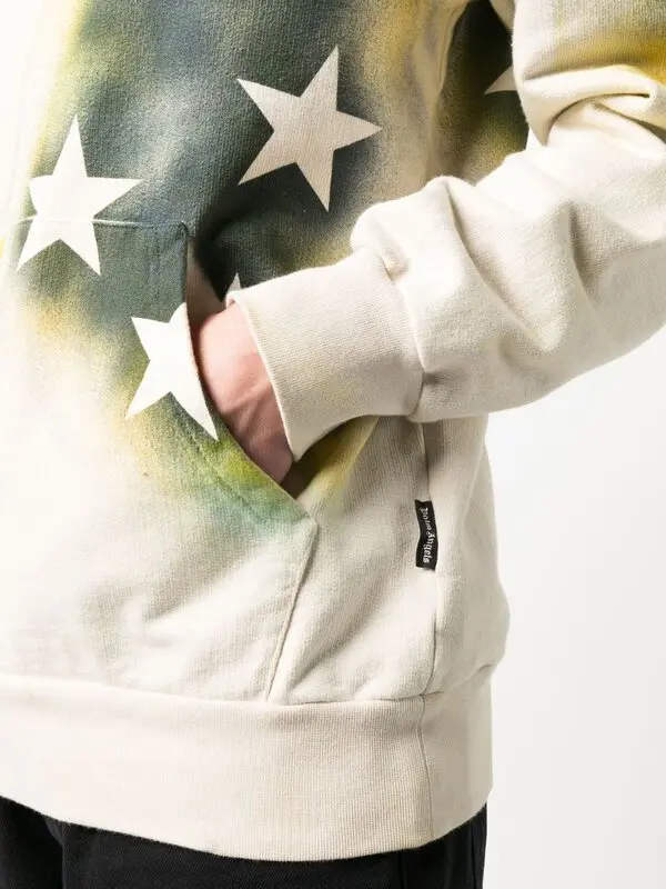 Palm Angels Star-print Hoodie - Neutrals