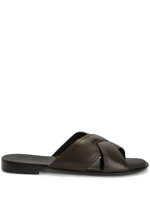 GIUSEPPE ZANOTTI Flavio Crossover-straps Leather Sandals