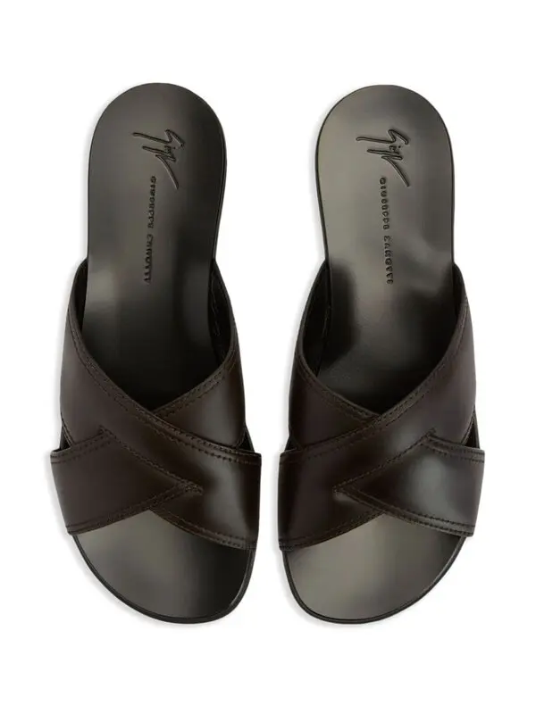 GIUSEPPE ZANOTTI Flavio Crossover-straps Leather Sandals