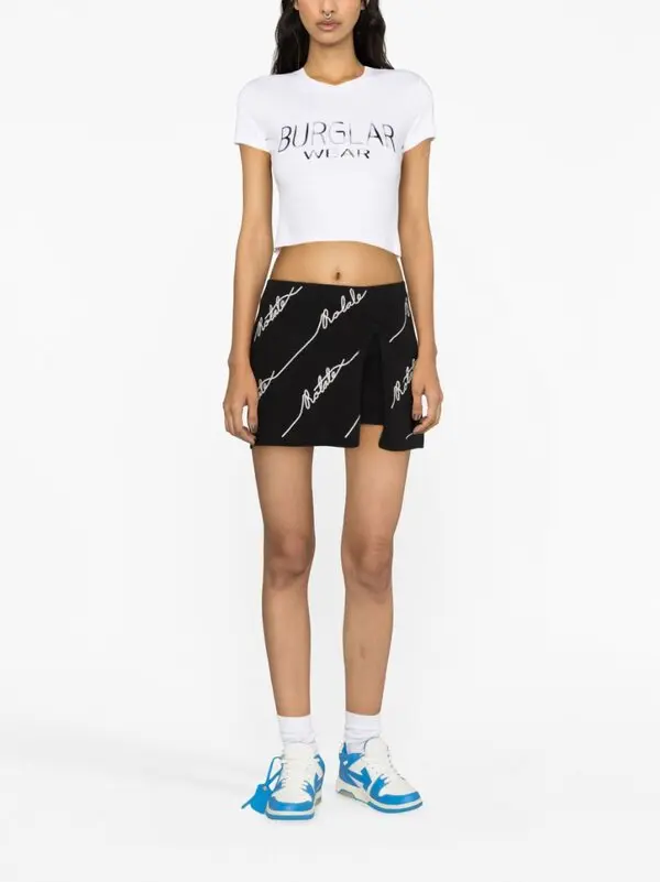 ROTATE BY BIRGER CHRISTENSEN Logo-embellished Miniskirt