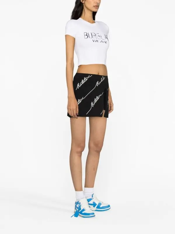 ROTATE BY BIRGER CHRISTENSEN Logo-embellished Miniskirt