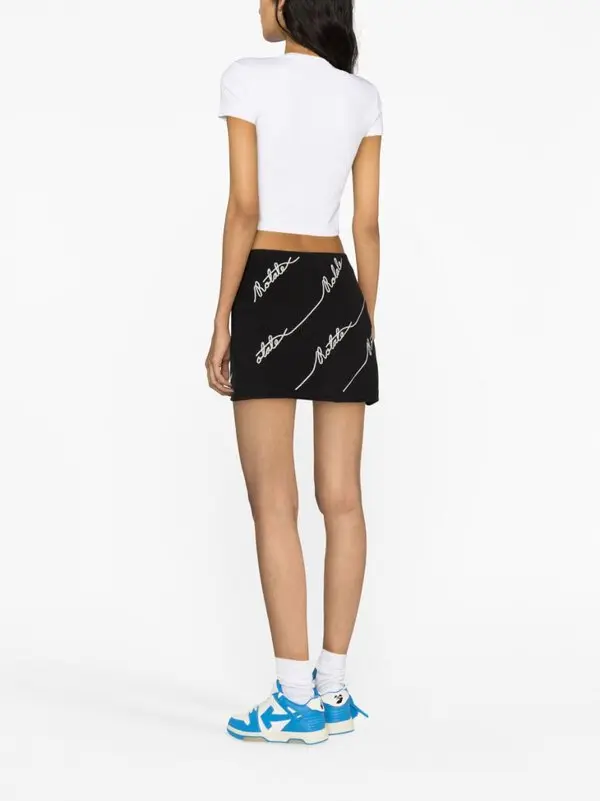 ROTATE BY BIRGER CHRISTENSEN Logo-embellished Miniskirt