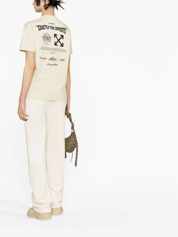 Off-White Graphic-print Cotton T-shirt - Neutrals