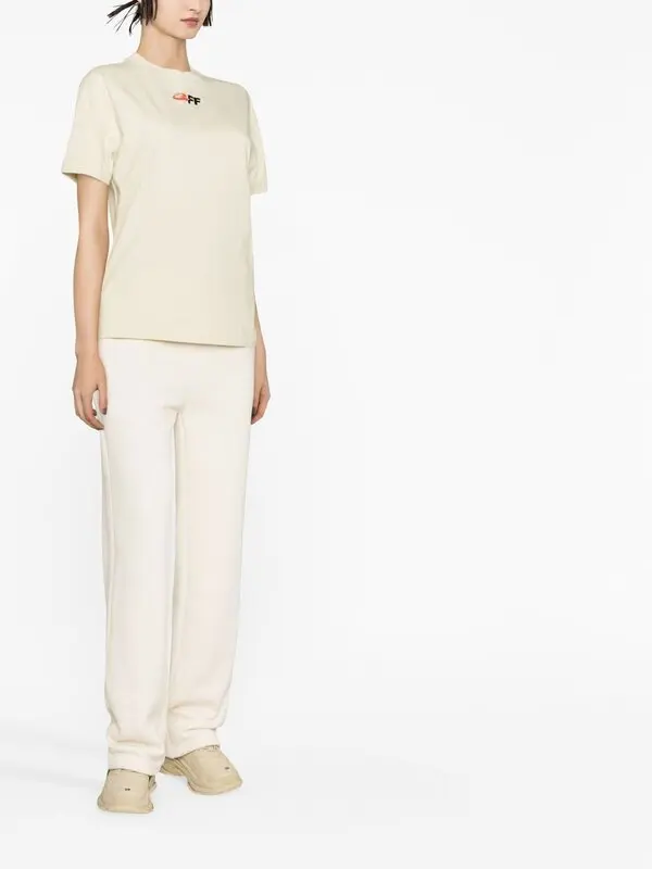 Off-White Graphic-print Cotton T-shirt - Neutrals