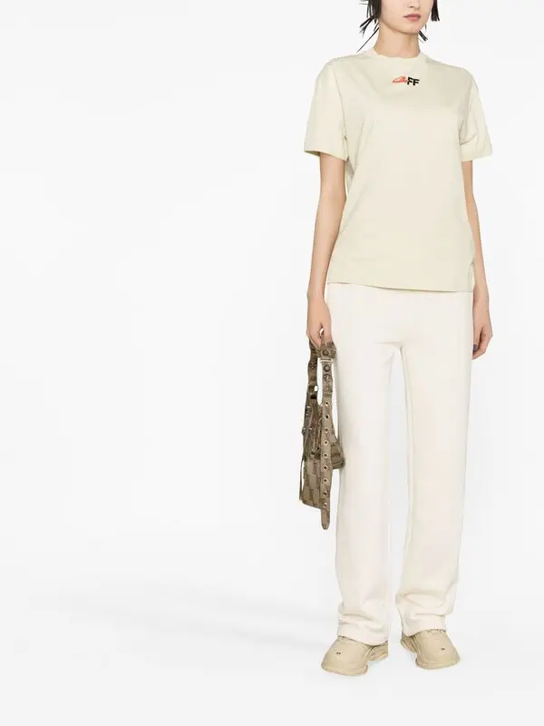 Off-White Graphic-print Cotton T-shirt - Neutrals