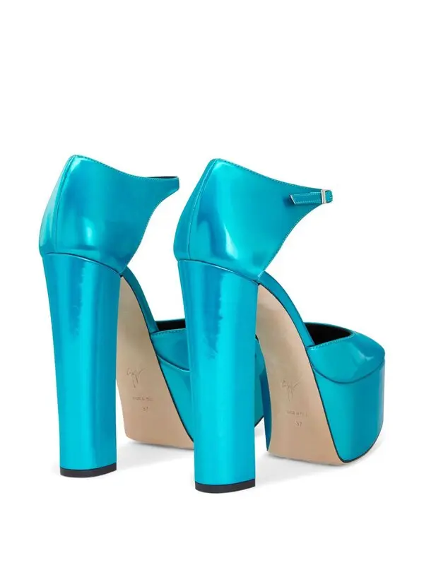 GIUSEPPE ZANOTTI 150mm Bebe Platform Pumps - Blue