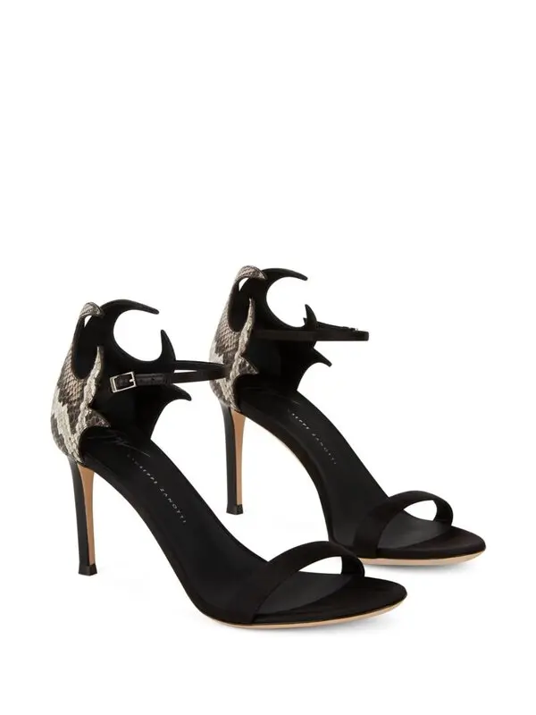 GIUSEPPE ZANOTTI Nyco 85mm Snakeskin-effect Sandals