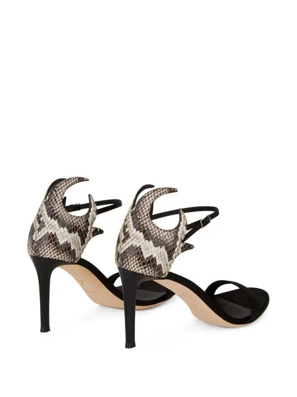GIUSEPPE ZANOTTI Nyco 85mm Snakeskin-effect Sandals