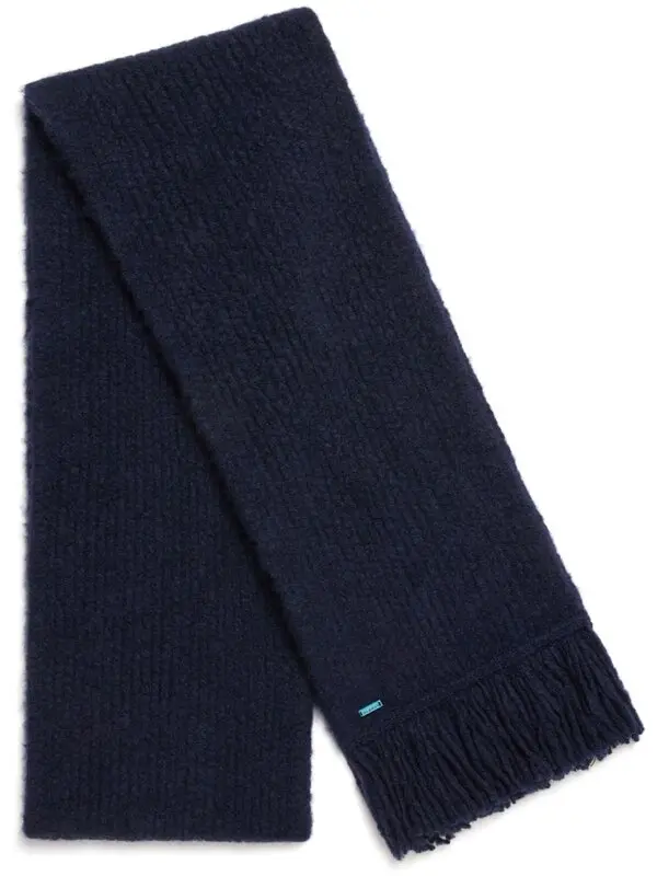 Alanui A Finest Ribbed Fringed Scarf - Blue
