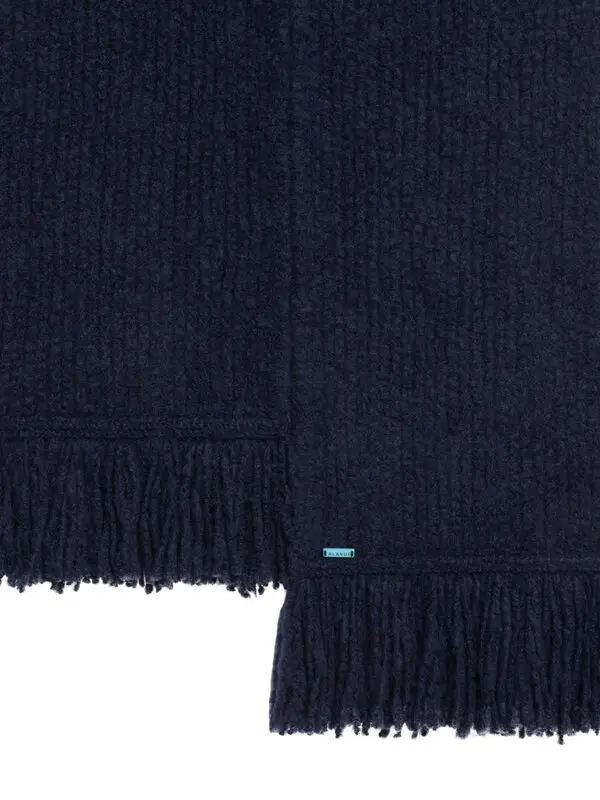 Alanui A Finest Ribbed Fringed Scarf - Blue