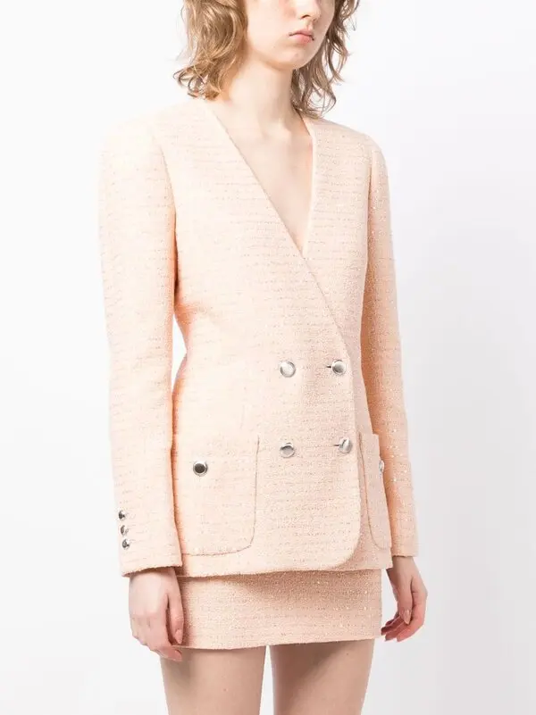Alessandra Rich Sequin-embellished Tweed Blazer